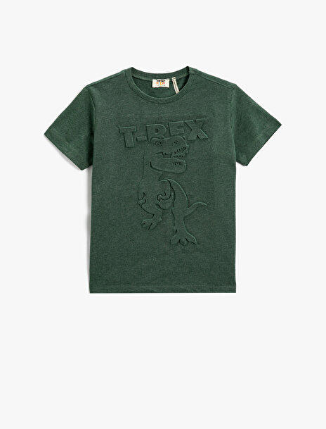 Koton Erkek Çocuk Dinozor Baskılı Kısa Kollu Tişört