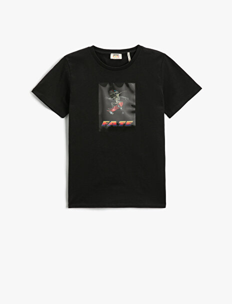 Koton Erkek Çocuk Kurukafa Hologramlı Kısa Kollu Tişört Pamuklu Koton Erkek Çocuk Kurukafa Hologramlı Kısa Kollu Tişört Pamuklu