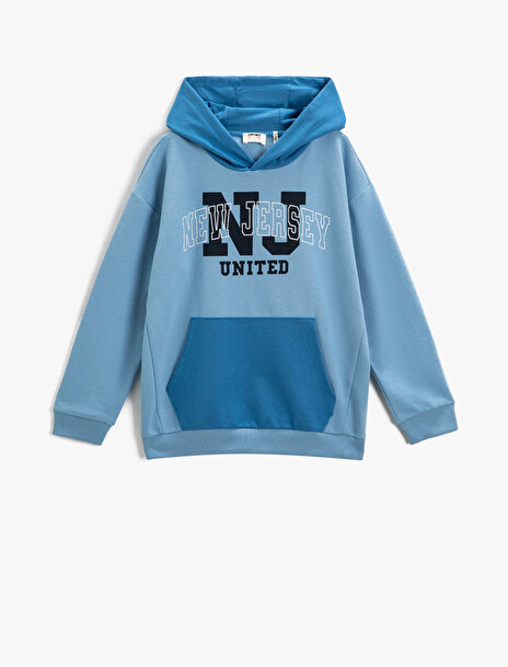 Koton Erkek Çocuk Baskılı Kanguru Cepli Kapüşonlu Sweatshirt Koton Erkek Çocuk Baskılı Kanguru Cepli Kapüşonlu Sweatshirt