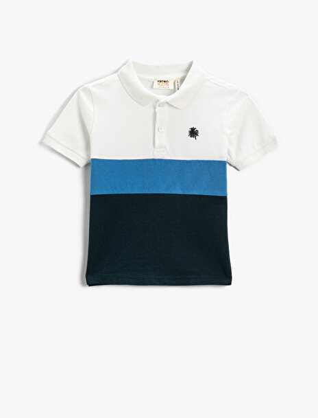 Koton Erkek Çocuk Polo Yaka Tişört Kısa Kollu İşlemeli Pamuklu