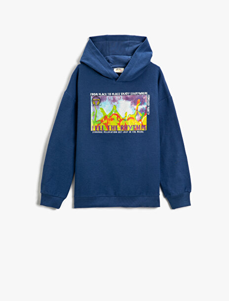 Koton Erkek Çocuk Müzik Temalı Baskılı Kapşonlu Sweatshirt Koton Erkek Çocuk Müzik Temalı Baskılı Kapşonlu Sweatshirt