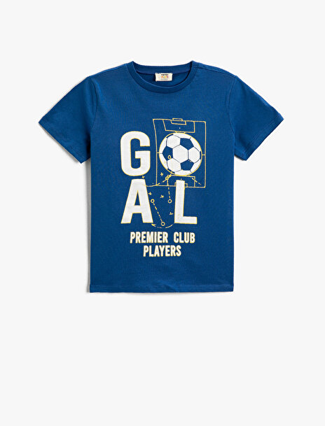 Koton Erkek Çocuk Futbol Baskılı Kısa Kollu Tişört