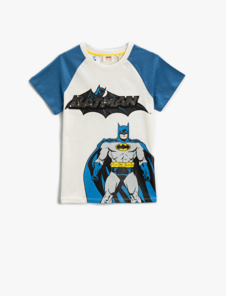 Koton Erkek Çocuk Batman Baskılı Tişört Lisanslı Pullu Payetli Pamuklu Koton Erkek Çocuk Batman Baskılı Tişört Lisanslı Pullu Payetli Pamuklu
