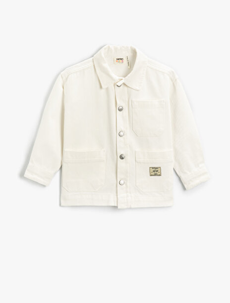 Koton Erkek Çocuk Basic Oversize Gömlek Yaka Ceket Pamuklu Koton Erkek Çocuk Basic Oversize Gömlek Yaka Ceket Pamuklu