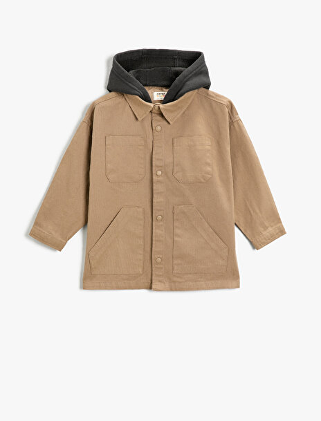 Koton Erkek Çocuk Basic Oversize Uzun Kollu Kapşonlu Ceket Pamuklu Koton Erkek Çocuk Basic Oversize Uzun Kollu Kapşonlu Ceket Pamuklu