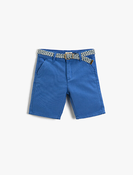 Koton Erkek Çocuk Şort Kemerli Cepli Diz Üstü Pamuklu Koton Erkek Çocuk Şort Kemerli Cepli Diz Üstü Pamuklu