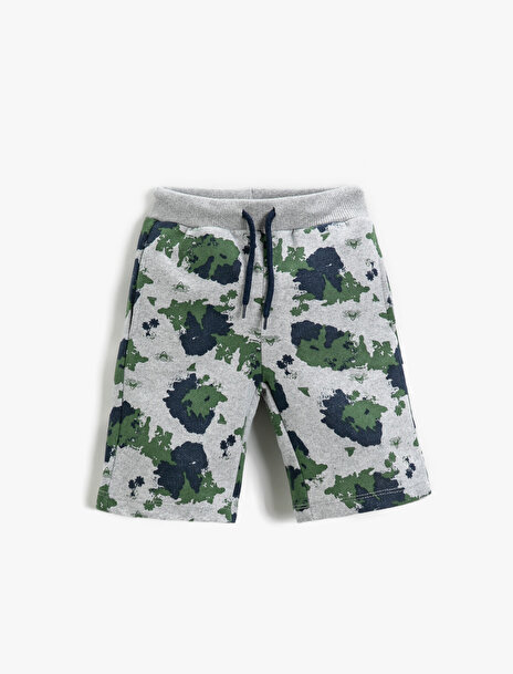 Koton Erkek Çocuk Tropik Baskılı Şort Beli Bağlamalı Koton Erkek Çocuk Tropik Baskılı Şort Beli Bağlamalı