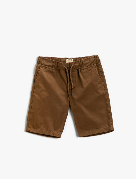 Koton Erkek Çocuk Şort Belden Bağlamalı Cepli Pamuklu