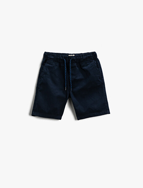 Koton Erkek Çocuk Şort Belden Bağlamalı Cepli Pamuklu