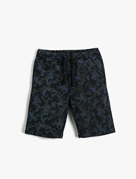 Koton Erkek Çocuk Kamuflaj Desenli Şort Pamuklu