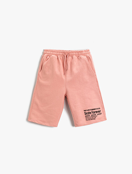 Koton Erkek Çocuk Baskılı Şort Beli Lastikli Diz Üstü Pamuklu