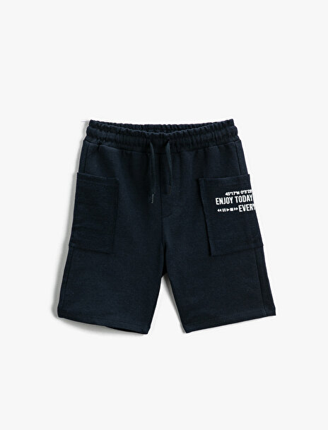 Koton Erkek Çocuk Şort Beli Lastikli Baskılı Cepli Pamuklu