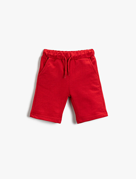 Koton Erkek Çocuk Basic Şort Beli Bağcıklı Cepli