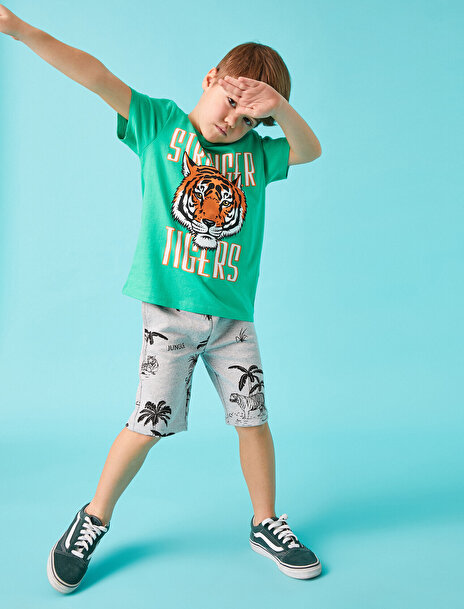 Koton Erkek Çocuk Hayvan Baskılı Şort