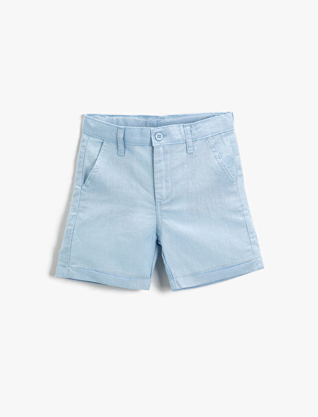 Koton Erkek Çocuk Diz Üstü Cepli Şort Düğmeli