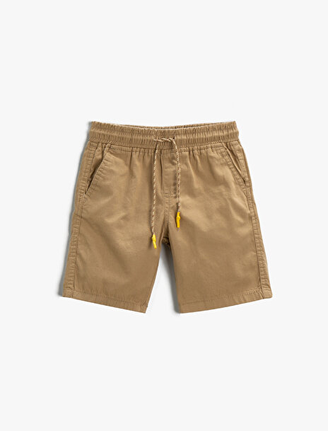 Koton Erkek Çocuk Kanvas Şort Beli Bağcıklı Pamuklu Cepli Koton Erkek Çocuk Kanvas Şort Beli Bağcıklı Pamuklu Cepli