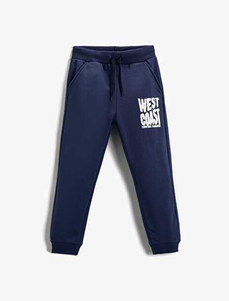 Koton Erkek Çocuk Baskılı Jogger Eşofman Altı Beli Bağcıklı Cepli