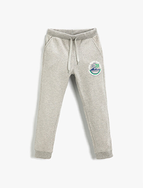 Koton Erkek Çocuk Baskılı Jogger Eşofman Altı Beli Bağcıklı