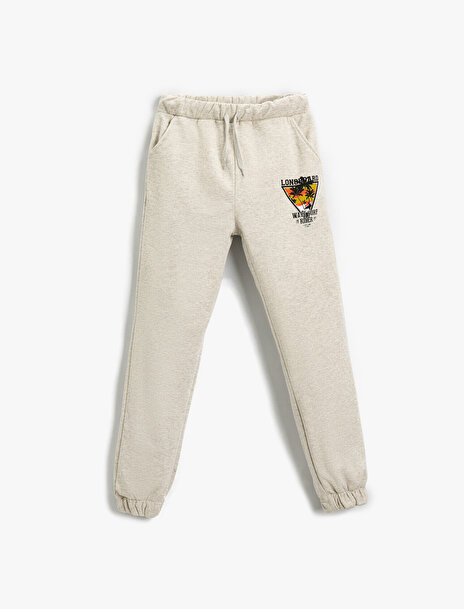 Koton Erkek Çocuk Baskılı Jogger Eşofman Altı Beli Bağcıklı