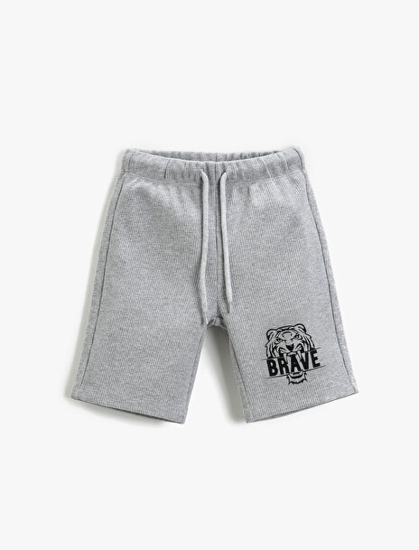 Koton Erkek Çocuk Kaplan Baskılı Bağcıklı Şort