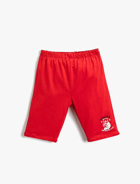 Koton Erkek Çocuk Surf Baskılı Şort Pamuklu