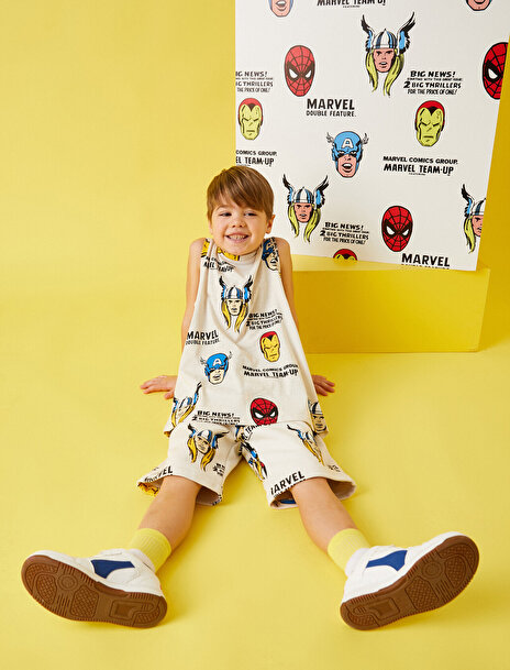 Koton Erkek Çocuk Marvel Baskılı Şort Lisanslı Beli Lastikli Cepli