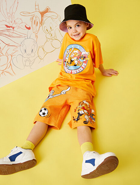 Koton Erkek Çocuk Looney Tunes Baskılı Şort Lisanslı Diz Üstü Pamuklu