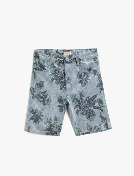 Koton Erkek Çocuk Baskılı Şort Cepli Pamuklu