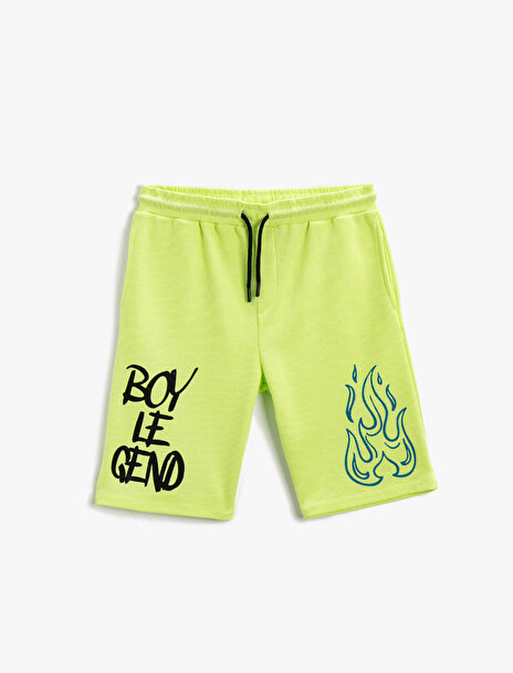 Koton Erkek Çocuk Baskılı Şort Beli Bağlamalı Koton Erkek Çocuk Baskılı Şort Beli Bağlamalı