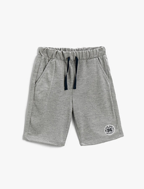 Koton Erkek Çocuk Beli Bağlamalı Şort Cepli Baskılı