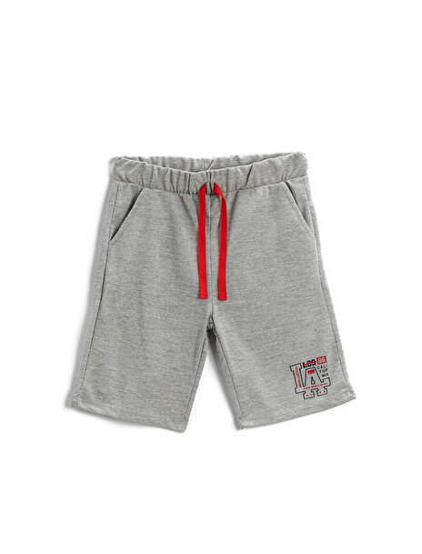 Koton Erkek Çocuk Belden Bağlamalı Şort Cepli Baskı Detaylı