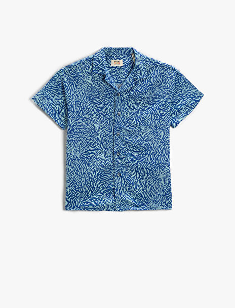 Koton Erkek Çocuk Desenli Kısa Kollu Gömlek Oversize Cepli Koton Erkek Çocuk Desenli Kısa Kollu Gömlek Oversize Cepli