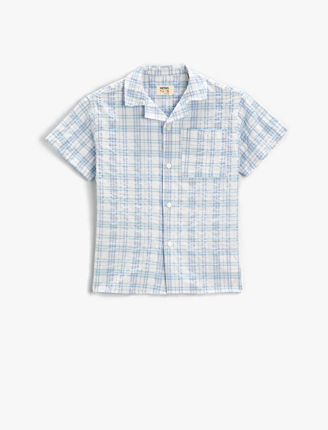 Koton Erkek Çocuk Kısa Kollu Gömlek Ekose Cepli