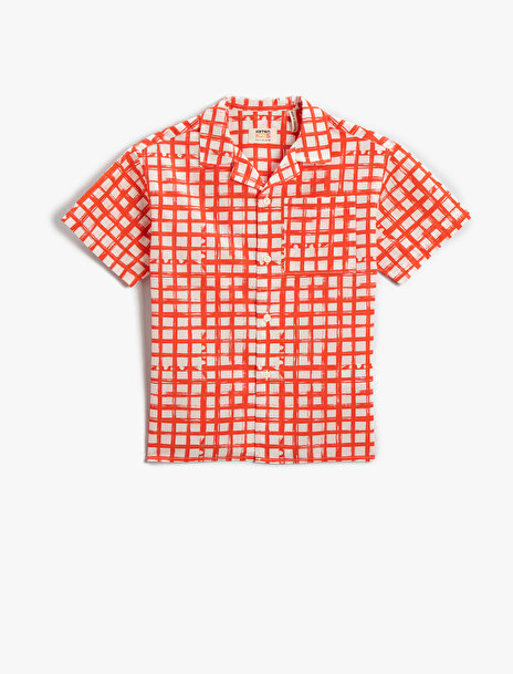 Koton Erkek Çocuk Kareli Kısa Kollu Gömlek Cepli Pamuklu Koton Erkek Çocuk Kareli Kısa Kollu Gömlek Cepli Pamuklu