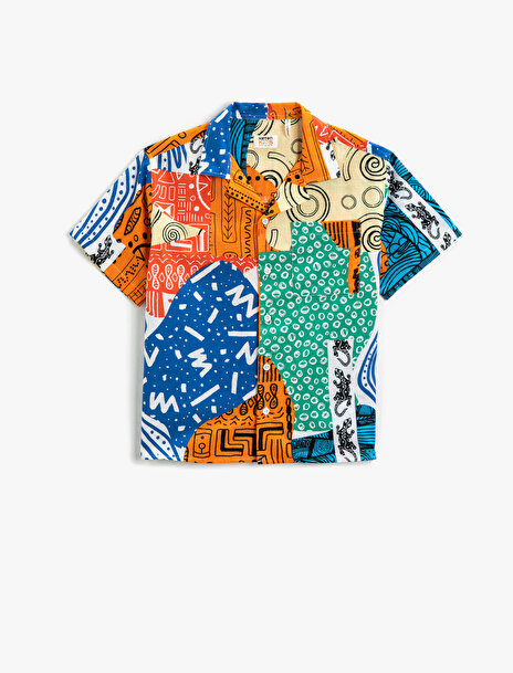 Koton Erkek Çocuk Kısa Kollu Oversize Gömlek Desenli Cep Detaylı Pamuklu Koton Erkek Çocuk Kısa Kollu Oversize Gömlek Desenli Cep Detaylı Pamuklu