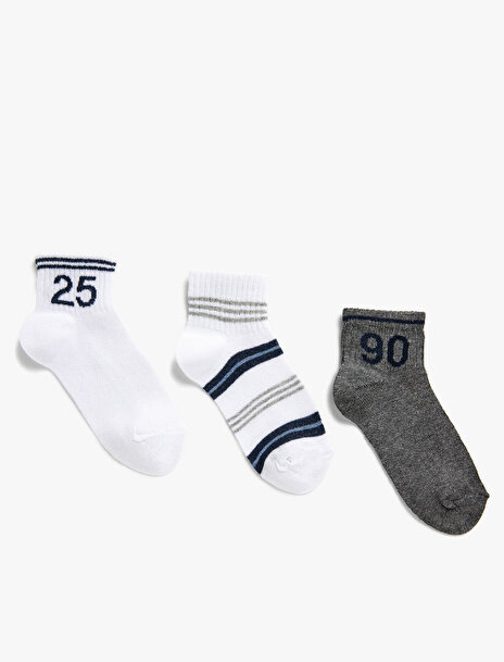 Koton Erkek Çocuk 3'lü Baskılı Çorap Seti