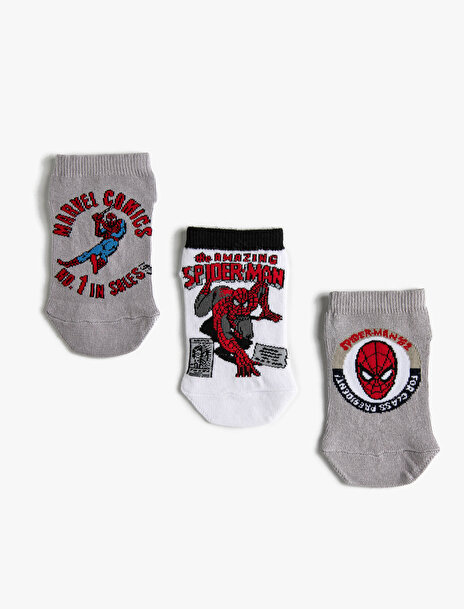 Koton Erkek Çocuk Spider Man Baskılı Çorap Lisanslı 3'lü Set