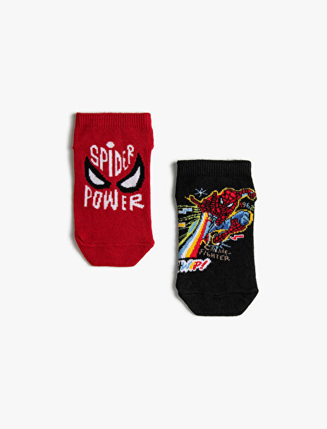 Koton Erkek Çocuk Spider Man Baskılı Çorap Lisanslı 2'li Set