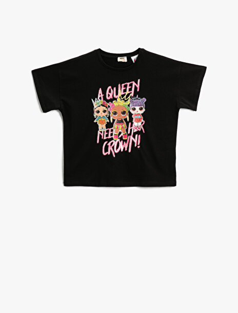 Koton Kız Çocuk LoL Baskılı Crop Tişört Lisanslı Kısa Kollu Pamuklu Koton Kız Çocuk LoL Baskılı Crop Tişört Lisanslı Kısa Kollu Pamuklu