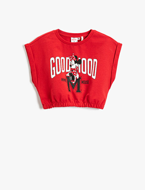 Koton Kız Çocuk Minnie Mouse Baskılı Crop Tişört Lisanslı Beli Lastikli Koton Kız Çocuk Minnie Mouse Baskılı Crop Tişört Lisanslı Beli Lastikli