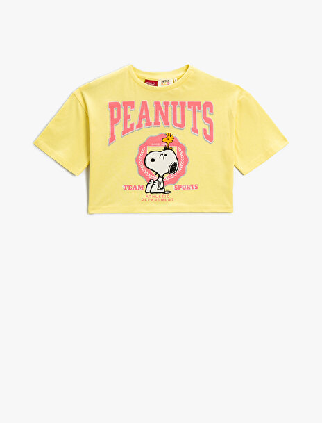Koton Kız Çocuk Snoopy Baskılı Crop Tişört Lisanslı Kısa Kollu Pamuklu Koton Kız Çocuk Snoopy Baskılı Crop Tişört Lisanslı Kısa Kollu Pamuklu