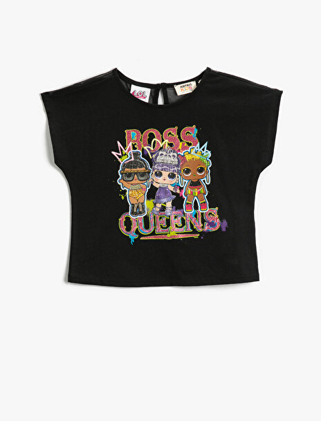 Koton Kız Çocuk Lol Lisanslı Baskılı Crop Kısa Kollu Tişört Pamuklu Koton Kız Çocuk Lol Lisanslı Baskılı Crop Kısa Kollu Tişört Pamuklu