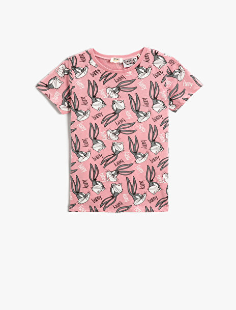 Koton Kız Çocuk Bugs Bunny Baskılı Tişört Lisanslı Kısa Kollu Pamuklu Koton Kız Çocuk Bugs Bunny Baskılı Tişört Lisanslı Kısa Kollu Pamuklu