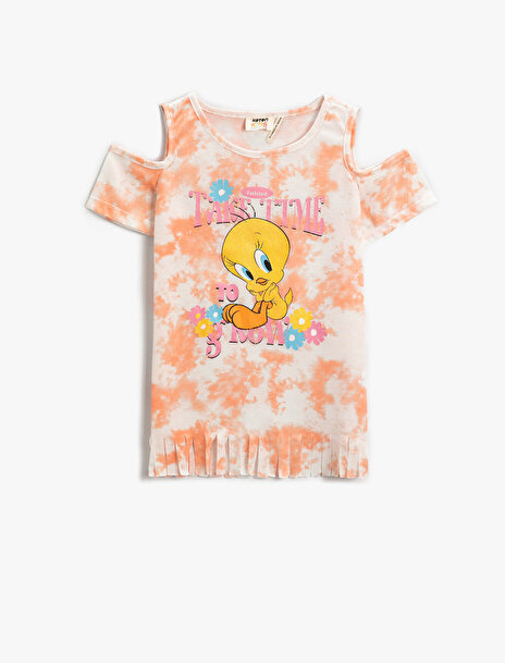 Koton Kız Çocuk Pencere Detaylı Tişört Tweety Baskılı Lisanslı Kısa Kollu Koton Kız Çocuk Pencere Detaylı Tişört Tweety Baskılı Lisanslı Kısa Kollu