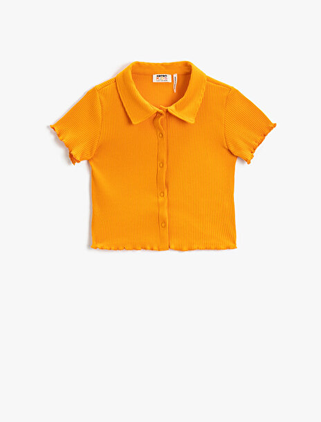 Koton Kız Çocuk Polo Yaka Tişört Kısa Kollu Pamuklu