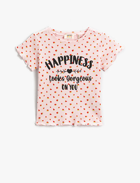 Koton Kız Çocuk Karpuz Baskılı Tişört Kısa Kollu Bisiklet Yaka Pamuklu Koton Kız Çocuk Karpuz Baskılı Tişört Kısa Kollu Bisiklet Yaka Pamuklu