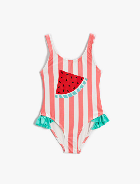 Koton Kız Çocuk Karpuz Baskılı Mayo Koton Kız Çocuk Karpuz Baskılı Mayo