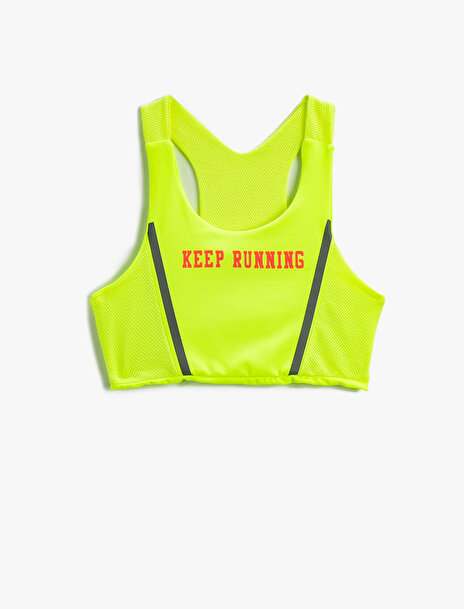 Koton Kız Çocuk Crop Spor Üst Baskılı