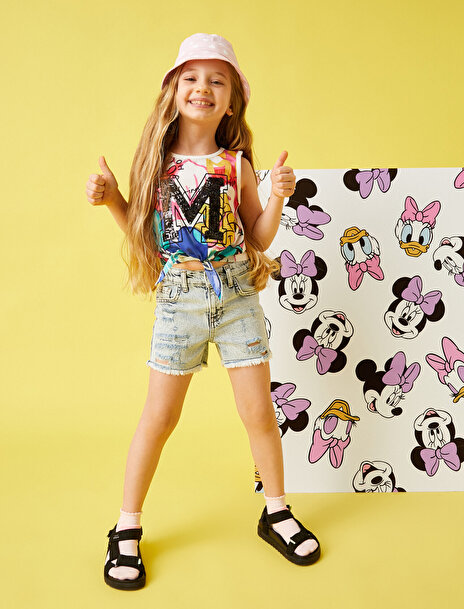 Koton Kız Çocuk Minnie Mouse Lisanslı Baskılı Atlet Pullu Payetli Koton Kız Çocuk Minnie Mouse Lisanslı Baskılı Atlet Pullu Payetli