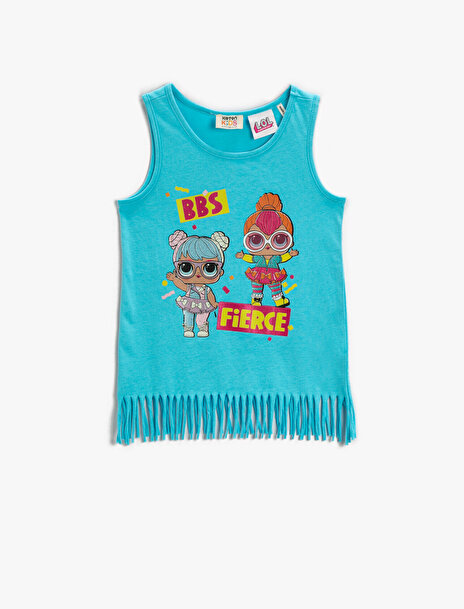 Koton Kız Çocuk Lol Baskılı Püsküllü Atlet Lisanslı Pamuklu